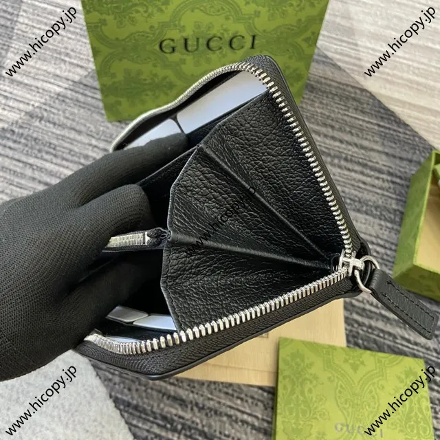 GUCCI グッチ ダブルG ジップアラウンドウォレット ブラック 800180 AADD7 1000